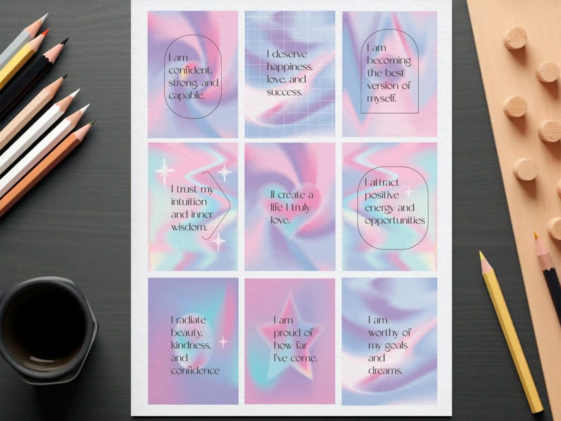 Vision Board Printable Kit |life and Goal Digital Planner| Affirmation ...