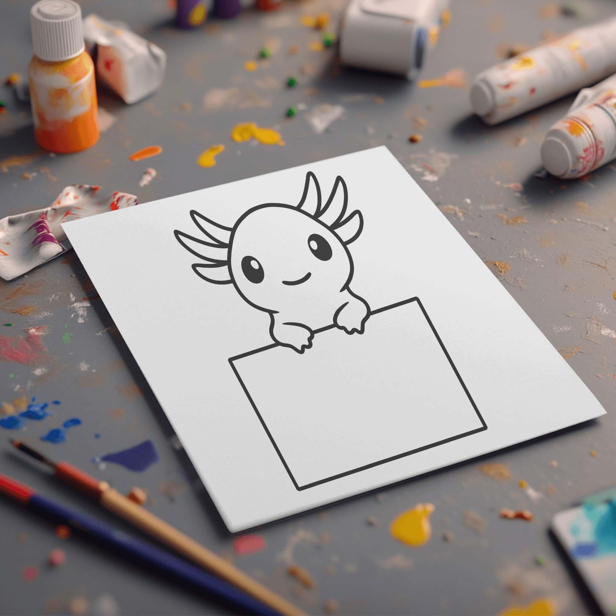 Axolotl SVG PNG | Cute Axolotl Name Sign | Axolotl Birthday Party ...