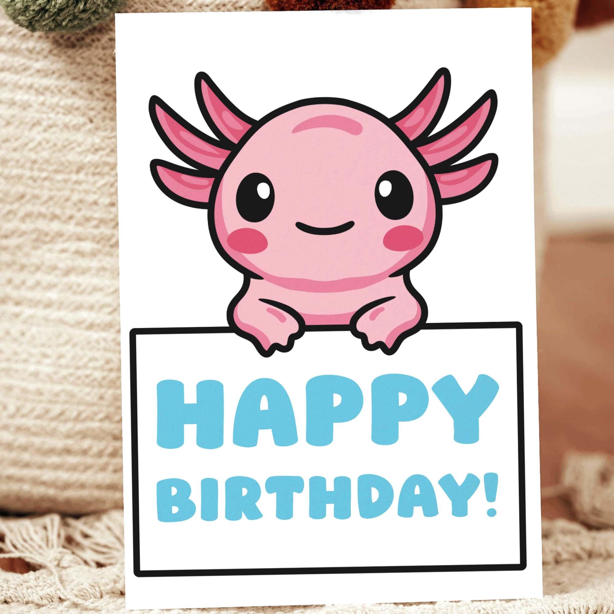 Axolotl SVG PNG | Cute Axolotl Name Sign | Axolotl Birthday Party ...