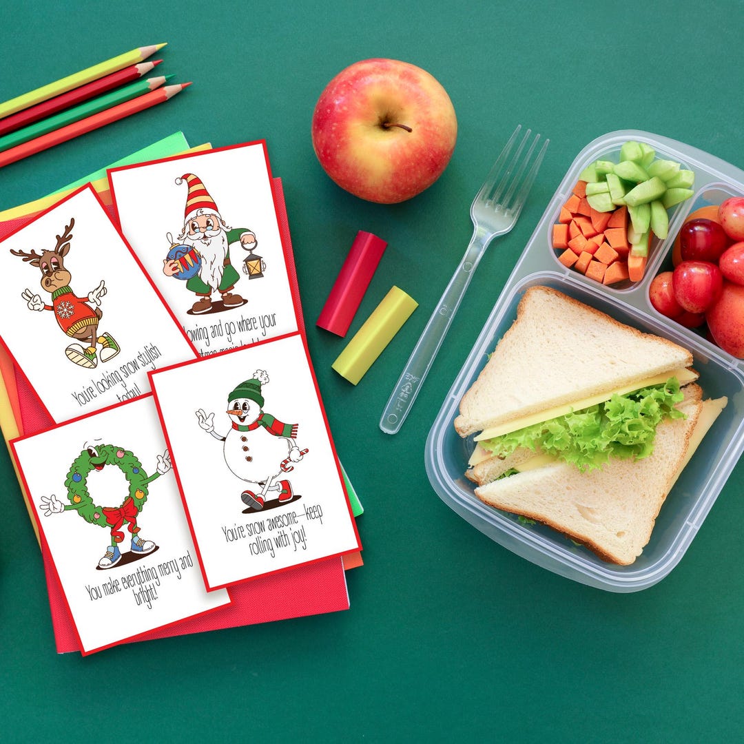 24 Christmas Lunch Box Notes for Kids – Funny Jokes & School Lunch ...