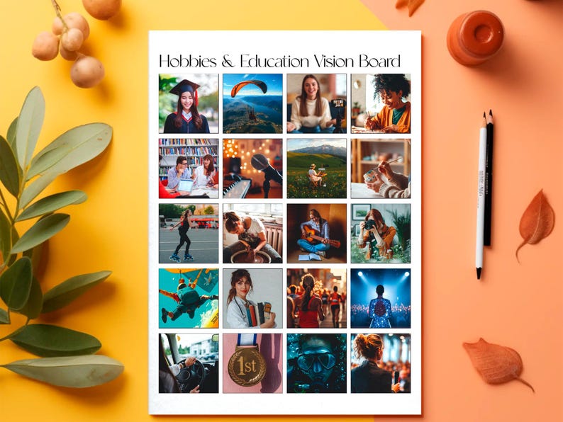 Vision Board Kit 2026 Printable, Digital Vision Board Images ...