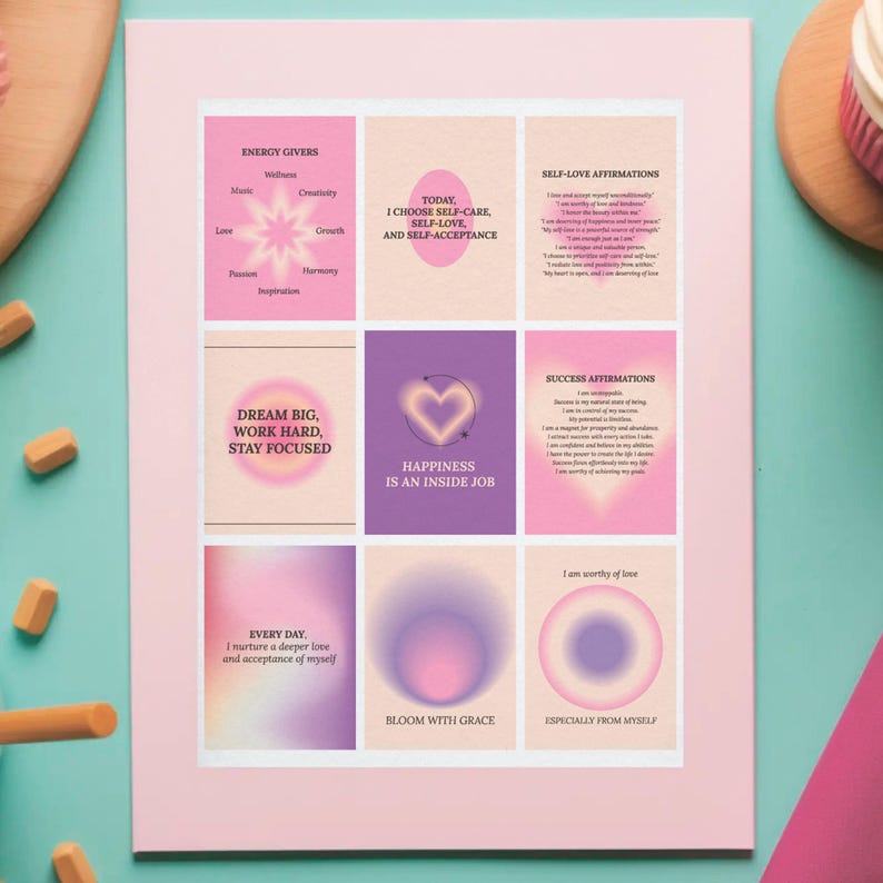 Vision Board Printable 2026 | Affirmation Cards | Dream Board | Life ...