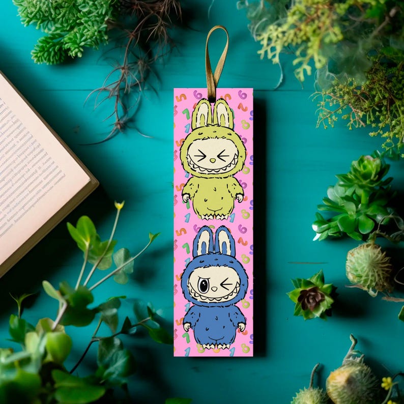 Labubu PNG Bookmarks – Cute Labubu SVG Bookmark Bundle, Funny Printable ...
