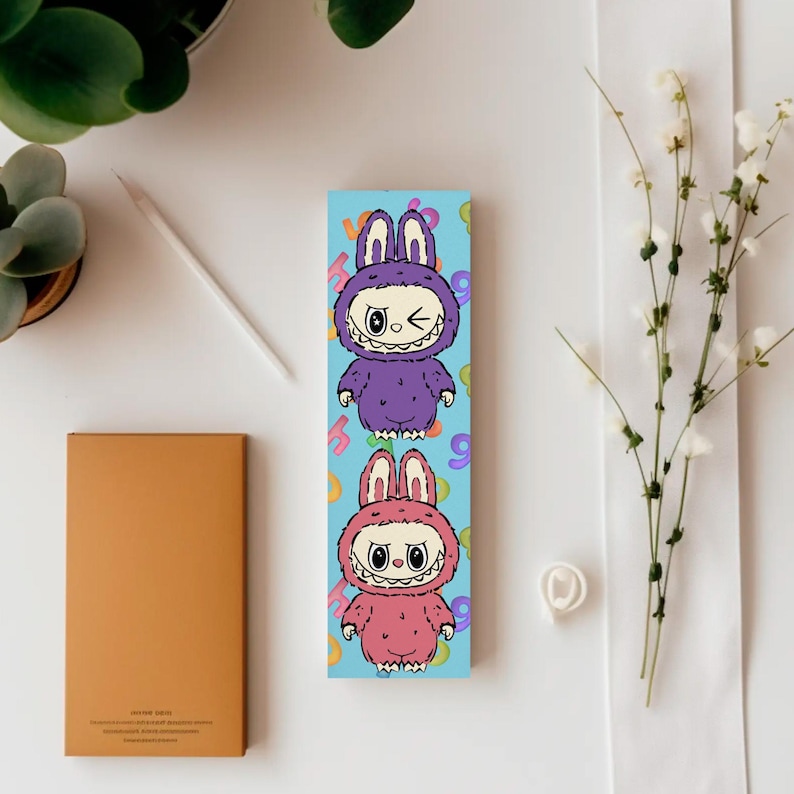 Labubu PNG Bookmarks – Cute Labubu SVG Bookmark Bundle, Funny Printable ...