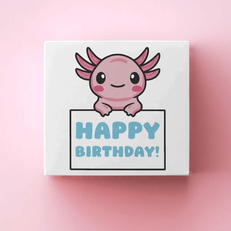 Axolotl SVG PNG | Cute Axolotl Name Sign | Axolotl Birthday Party ...