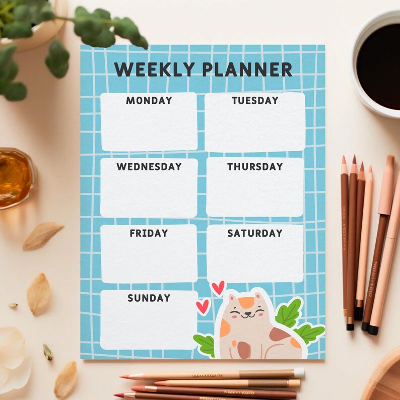 2026 Kids Planner Printable: Daily, Weekly, Monthly Schedule (PDF & JPG ...