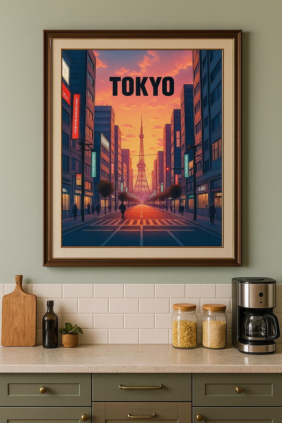 Tokyo Sunset Digital Wall Art | Printable Cityscape Poster | Urban ...