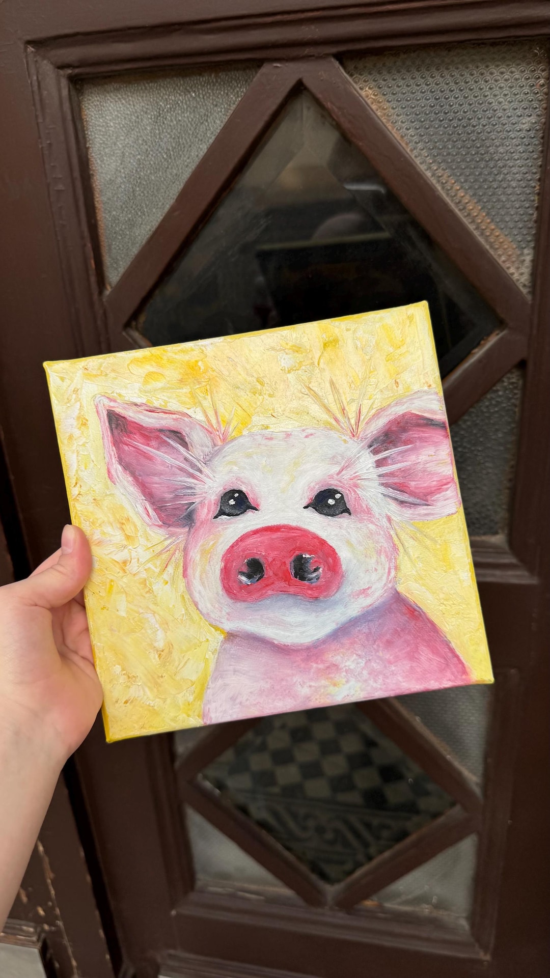 Pig Drawing Cute Pig Art Kids Room Art Pig Illustration Nursery Wall ...