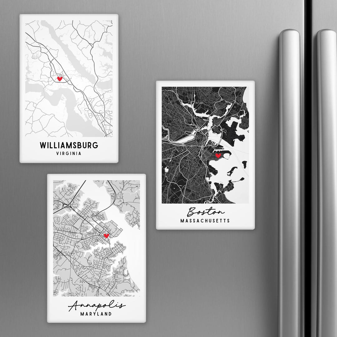 Personalized City Map Magnet — Worldwide | Custom Location Keepsake ...