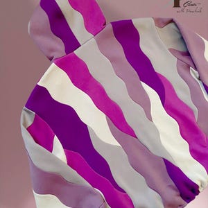 Custom Waved Color Block Hoodie, Handmade Oversized Sweatshirt - Etsy