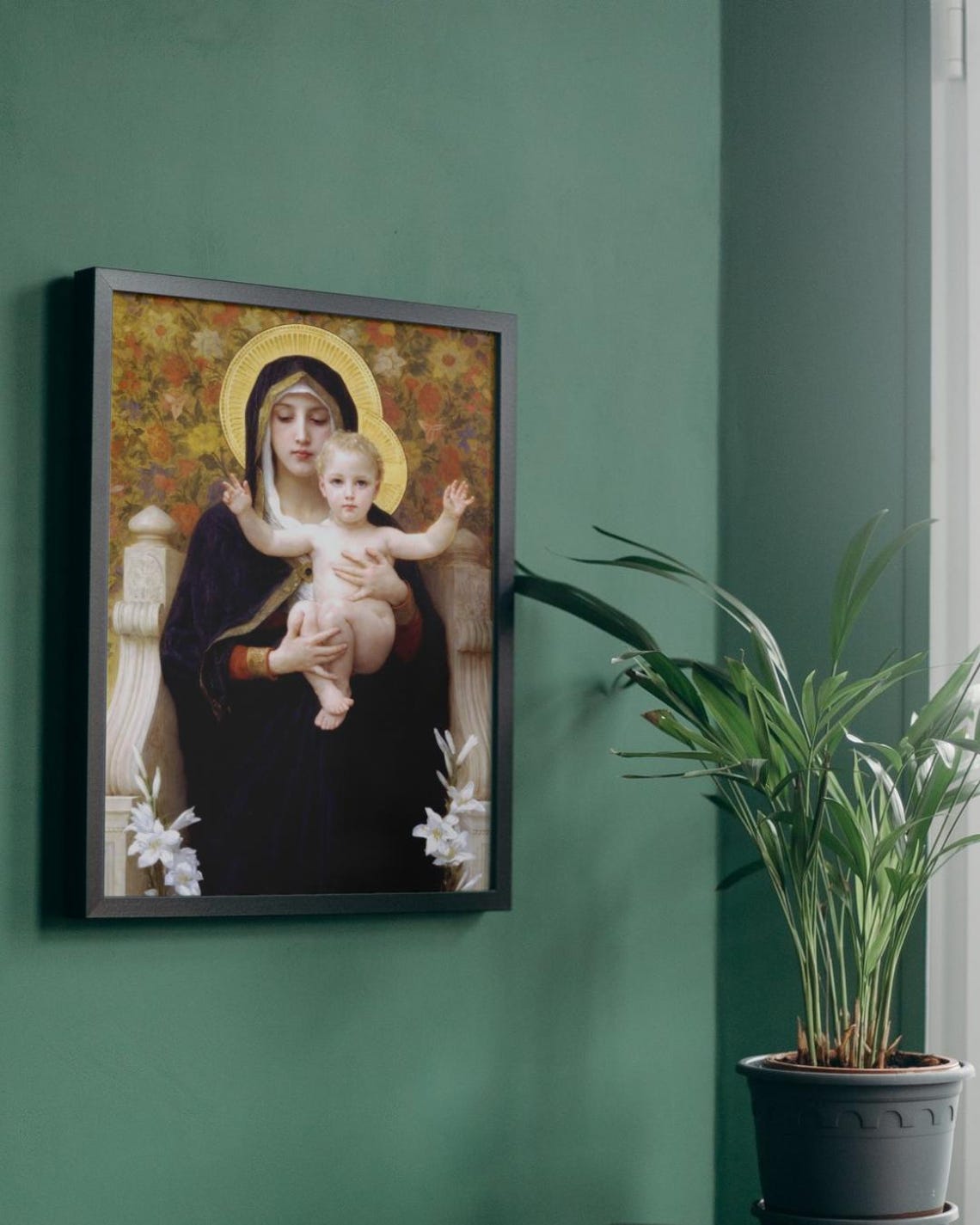 WILLIAM-ADOLPHE BOUGUEREAU, "the Madonna of the Lilies", (1899), Giclee Fine Art Print ...