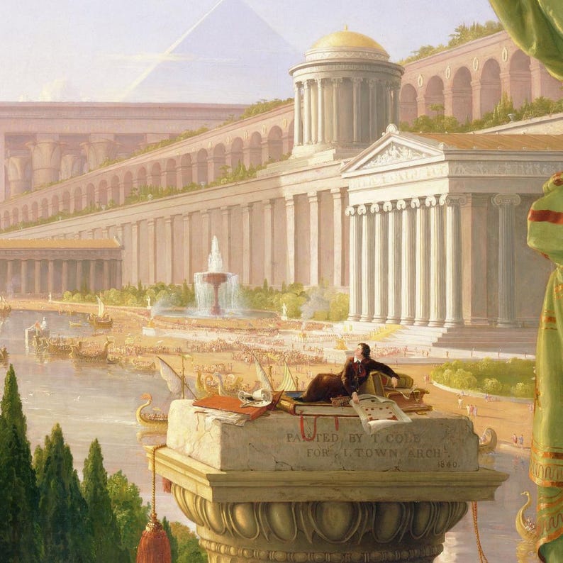 Thomas Cole, "the Architect's Dream", (1840), Giclee Fine Art Print ...