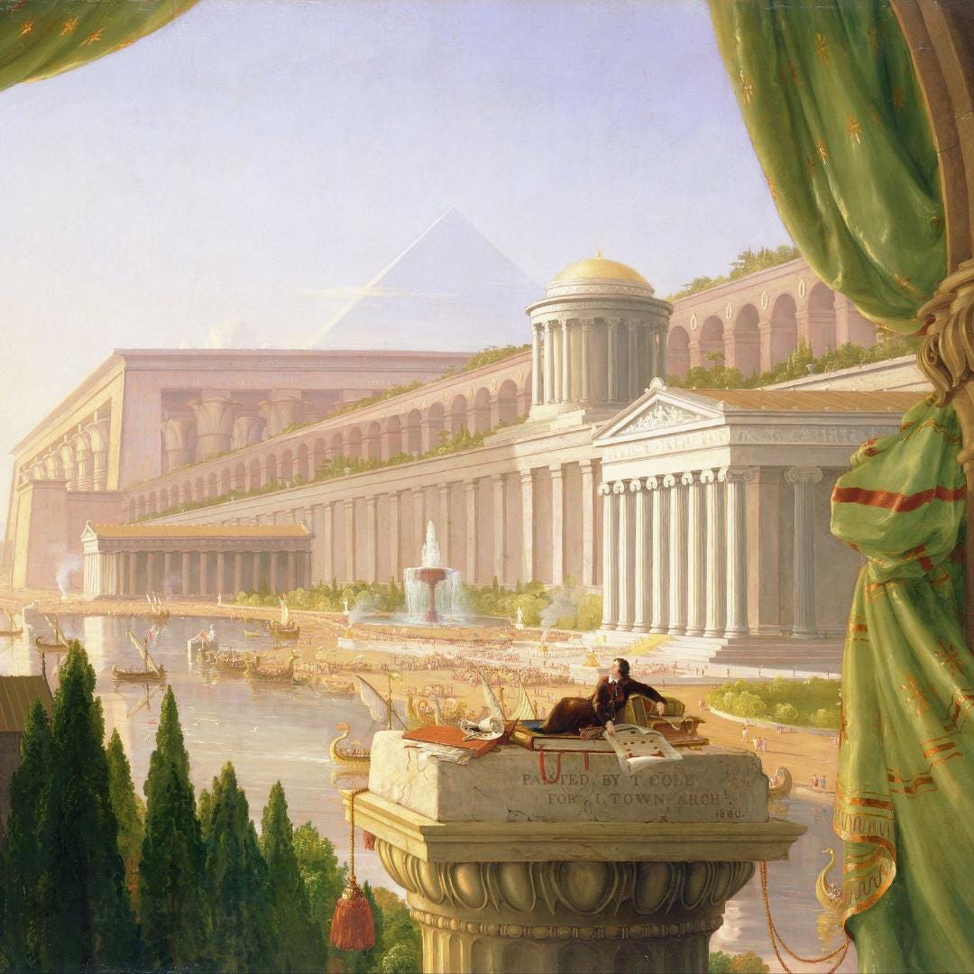 Thomas Cole, "the Architect's Dream", (1840), Giclee Fine Art Print ...