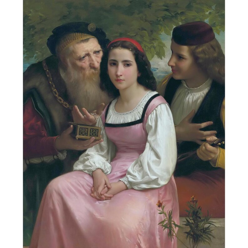 WILLIAM-ADOLPHE BOUGUEREAU, "between Wealth and Love", (1869), Giclee ...