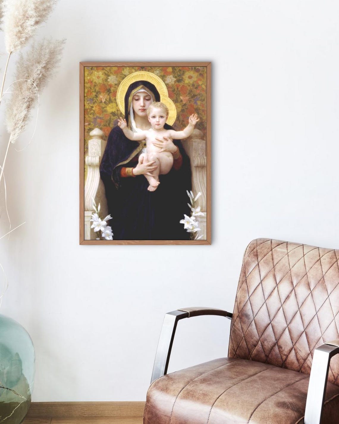 WILLIAM-ADOLPHE BOUGUEREAU, "the Madonna of the Lilies", (1899), Giclee Fine Art Print ...