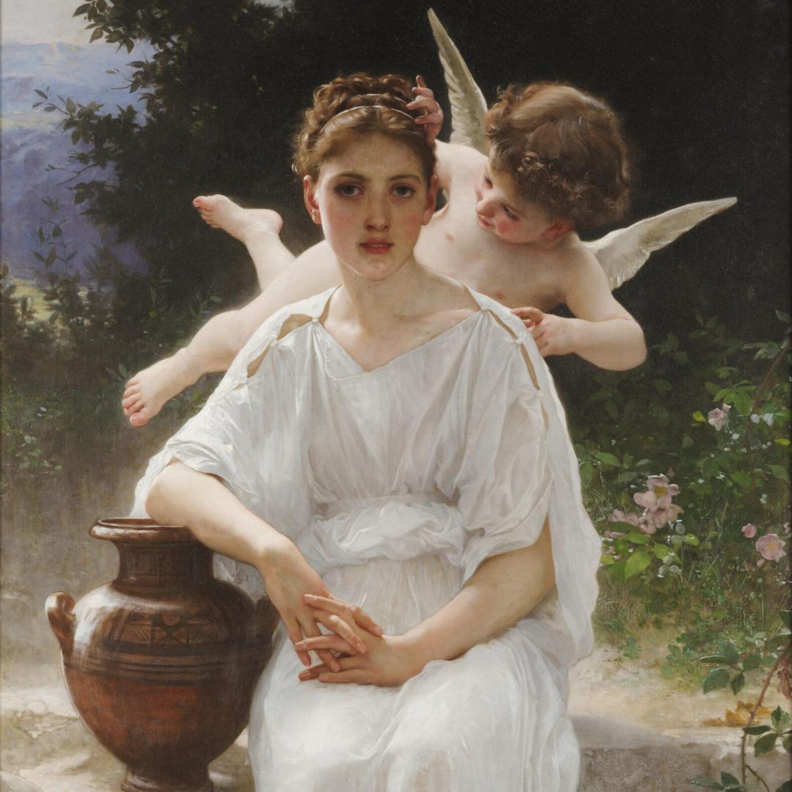 WILLIAM-ADOLPHE BOUGUEREAU, "whisperings of Love", (1889), Giclee Fine ...