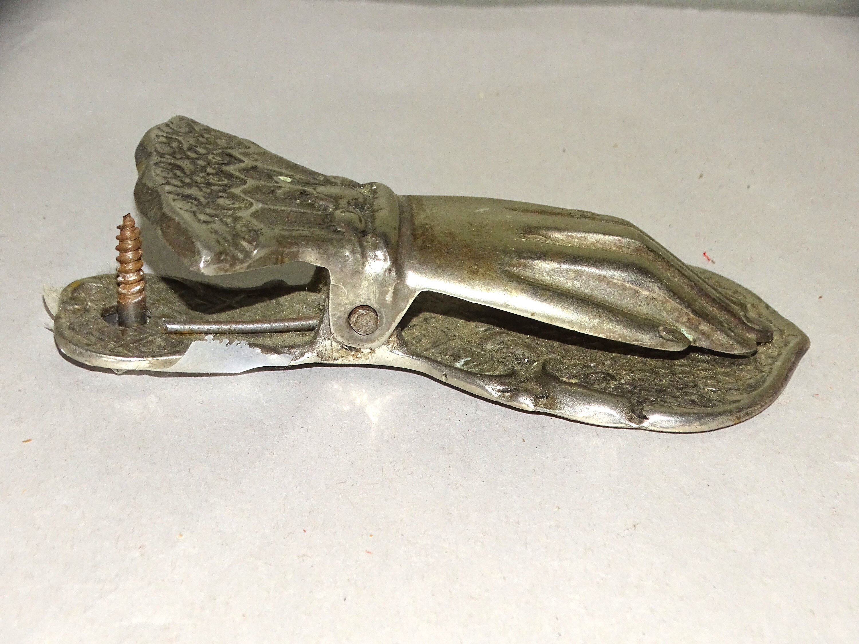 Old Vintage Victorian Style Metal Hand Paper, Receipt Clip Paper Holder ...