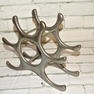 Vintage MCM Mid Century Mod Aluminum Wine Rack - Etsy