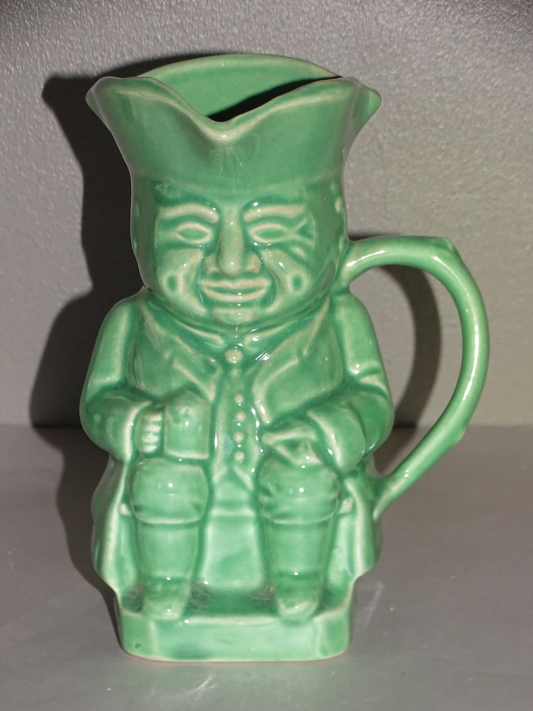Vintage Green Glaze Toby Jug, Man Wearing Tri Corner Hat With Beer ...