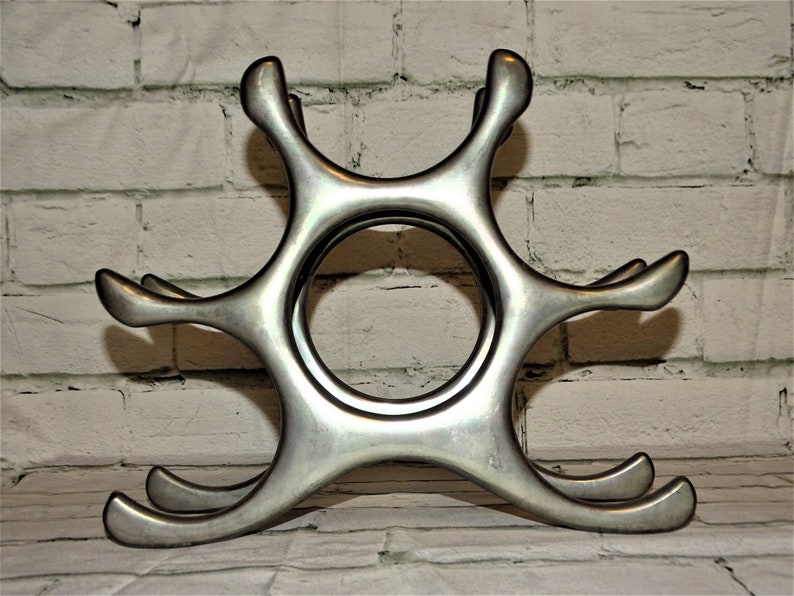 Vintage MCM Mid Century Mod Aluminum Wine Rack - Etsy