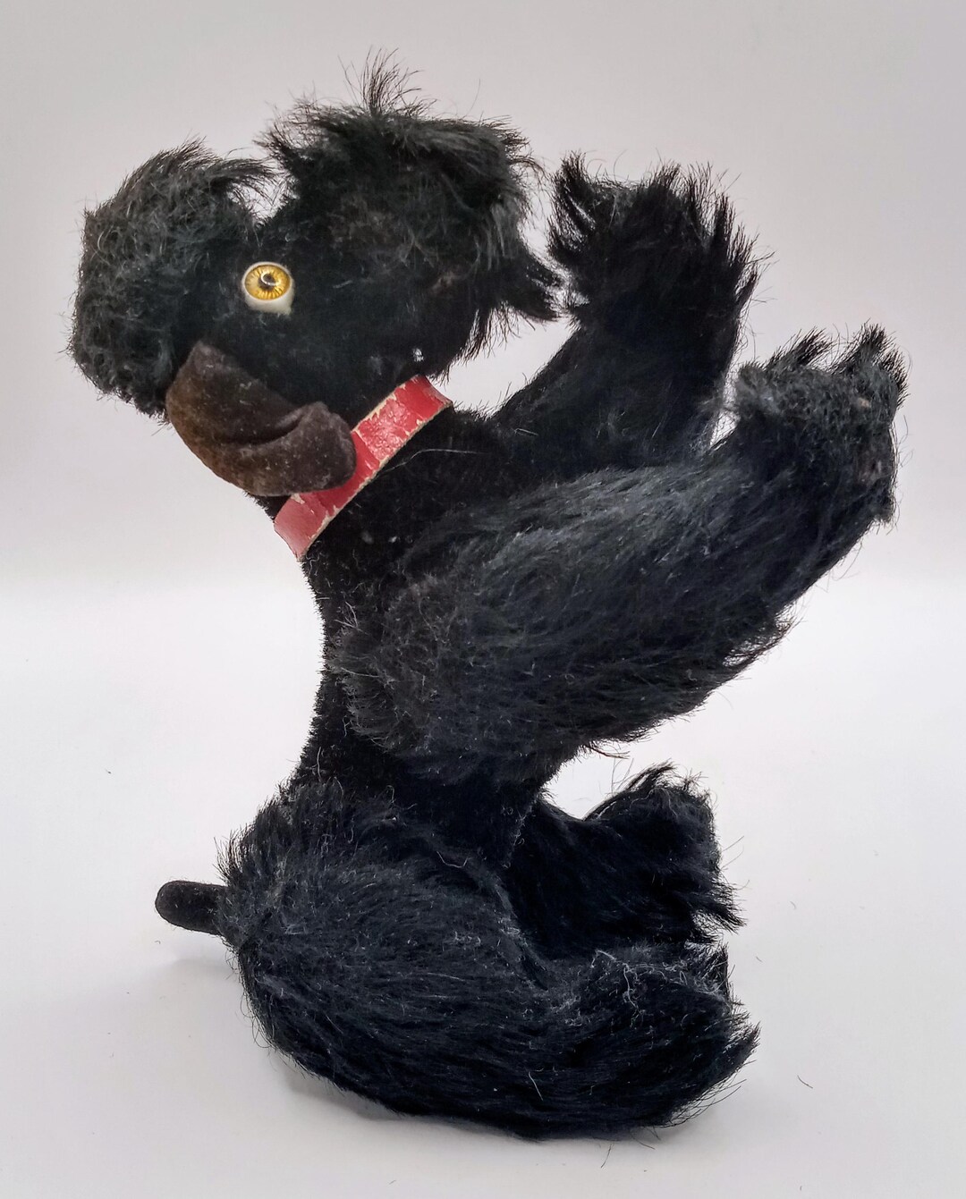 Vintage Stuffed Black Poodle or Terrier Dog Figure - Etsy