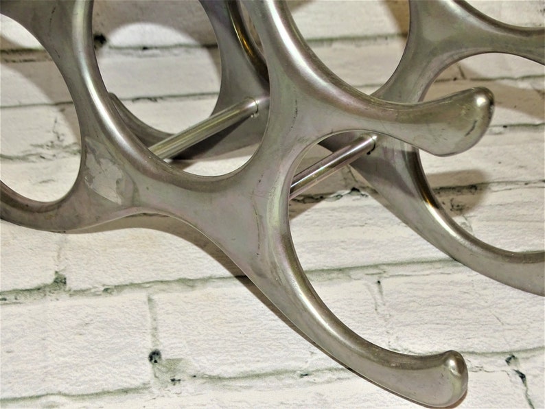 Vintage MCM Mid Century Mod Aluminum Wine Rack - Etsy