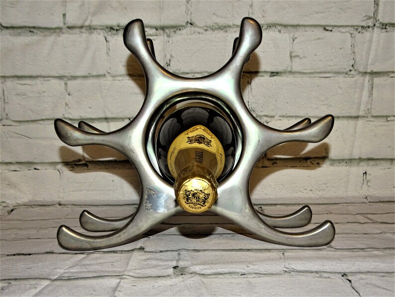 Vintage MCM Mid Century Mod Aluminum Wine Rack - Etsy