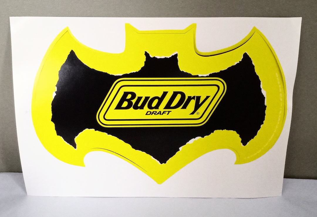 1991 Budweiser Bud Dry Draft Beer Advertising Hanging Halloween Paper ...