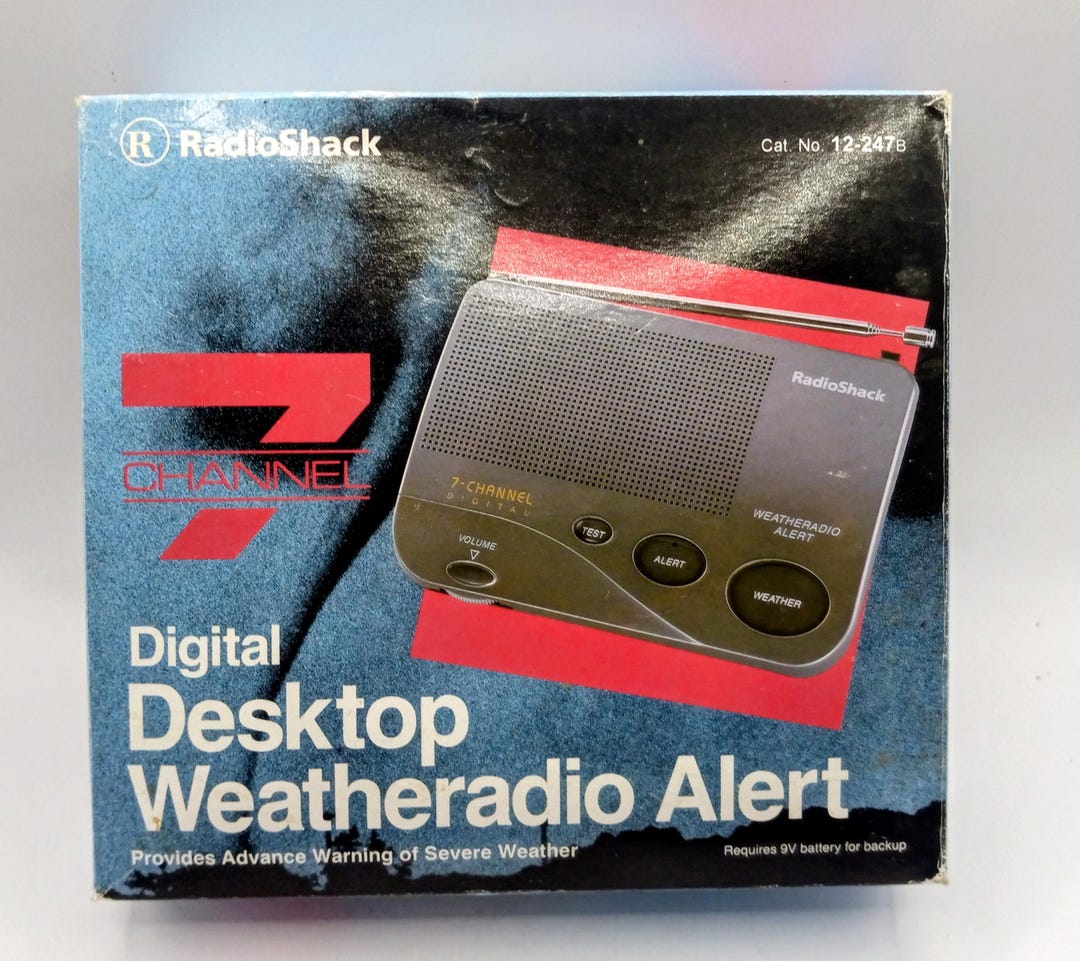 Vintage 7 Channel Radio Shack Digital Desktop Weatheradio Alert in Box ...