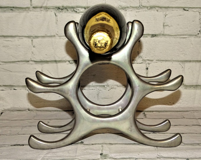 Vintage MCM Mid Century Mod Aluminum Wine Rack - Etsy