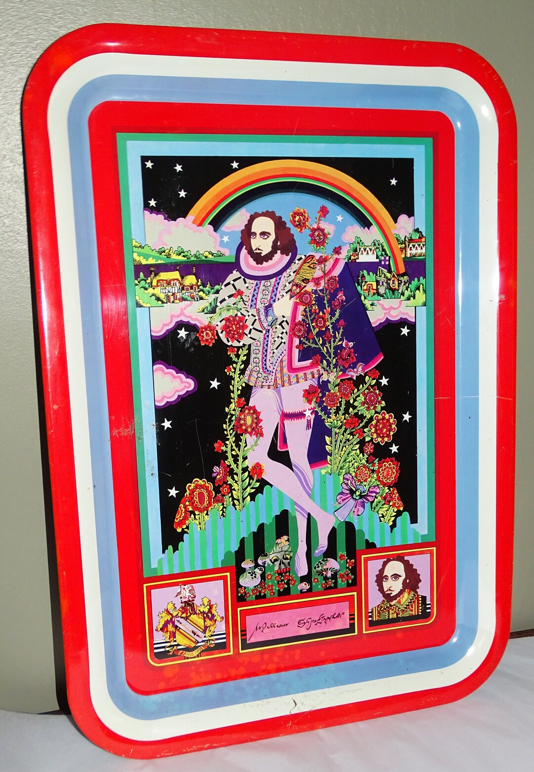 Vintage MCM 1960s 1970s Original English Shakespeare POP ART Metal ...