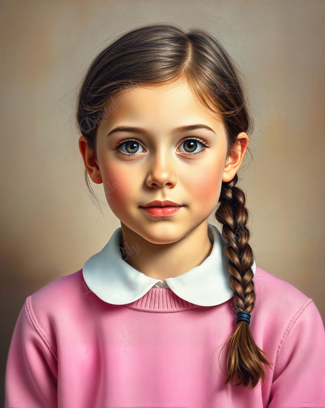80s-inspired School Portrait of Emma – Nostalgic Childhood Print - Etsy