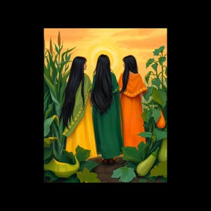 The Three Sisters Poster, Corn, Green Beans & Squash Poster, Wall Art ...