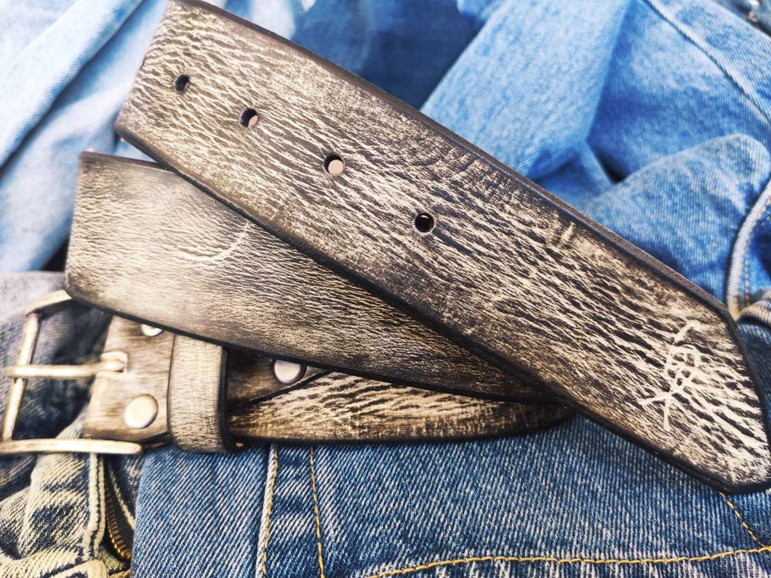 Men's Leather Belt Vintage Belt Mens Leather - Etsy