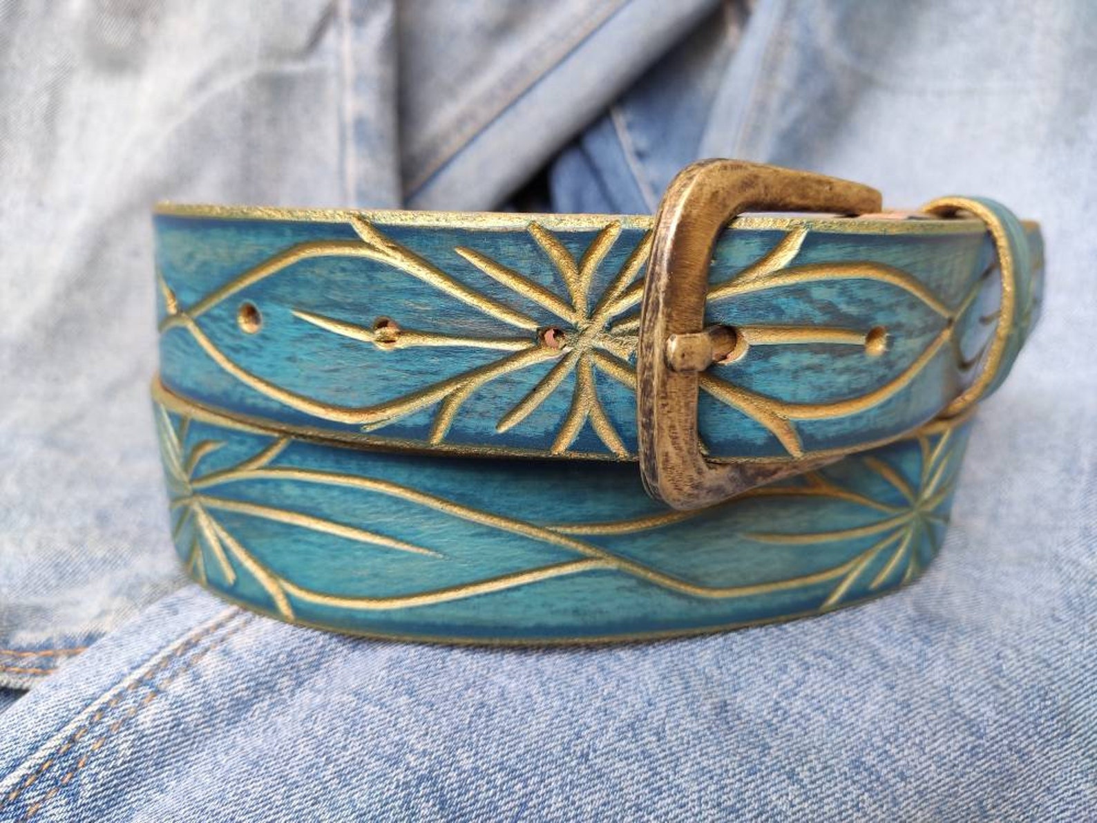Women's Leather Rose Belt Belt Leather Women's Belt - Etsy