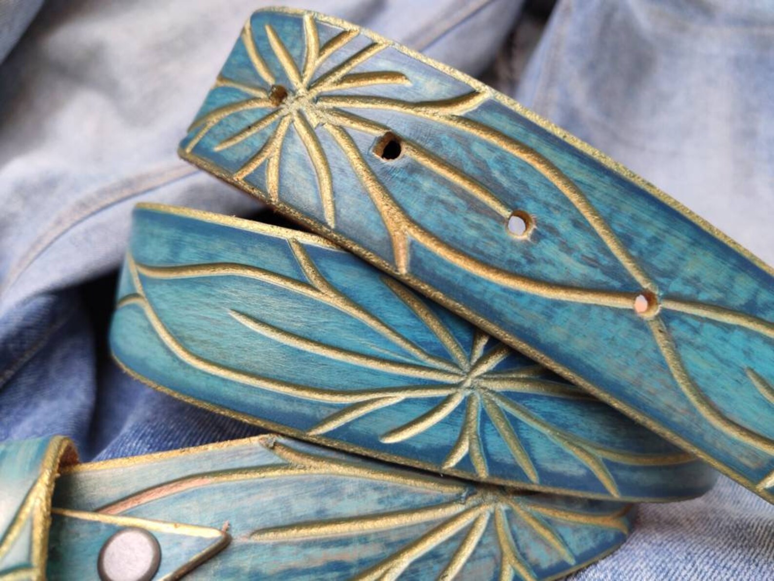 Women's Leather Rose Belt Belt Leather Women's Belt - Etsy