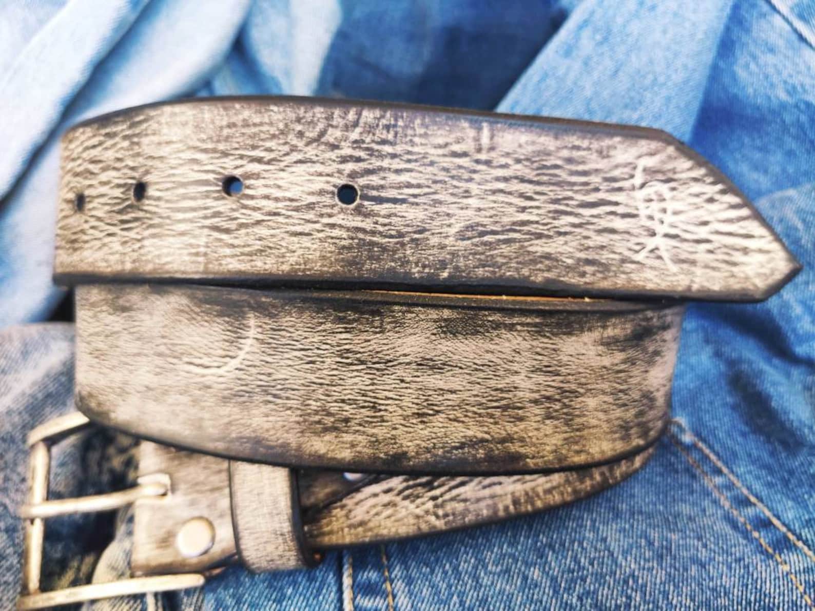 Men's Leather Belt Vintage Belt Mens Leather - Etsy