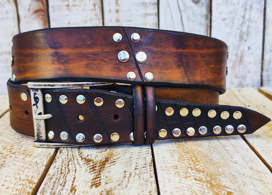 Rustic Style, Men's Belt, Unique Leather, Men's Brown Leather, Custom ...