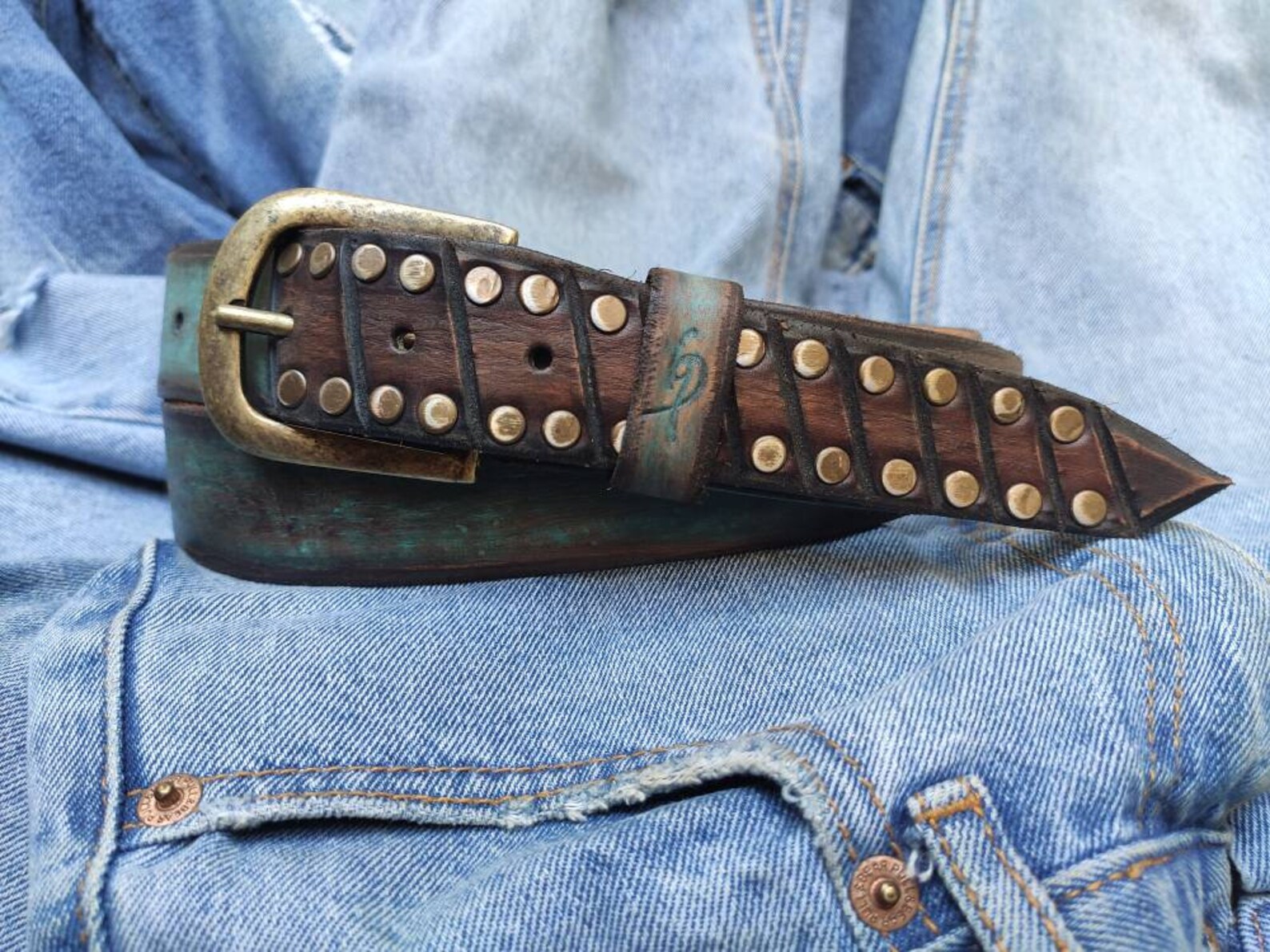 Custom Leather Belts, Men's Belt, Unique Leather, Men's Turquoise ...