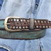 Custom Leather Belts, Men's Belt, Unique Leather, Men's Turquoise ...