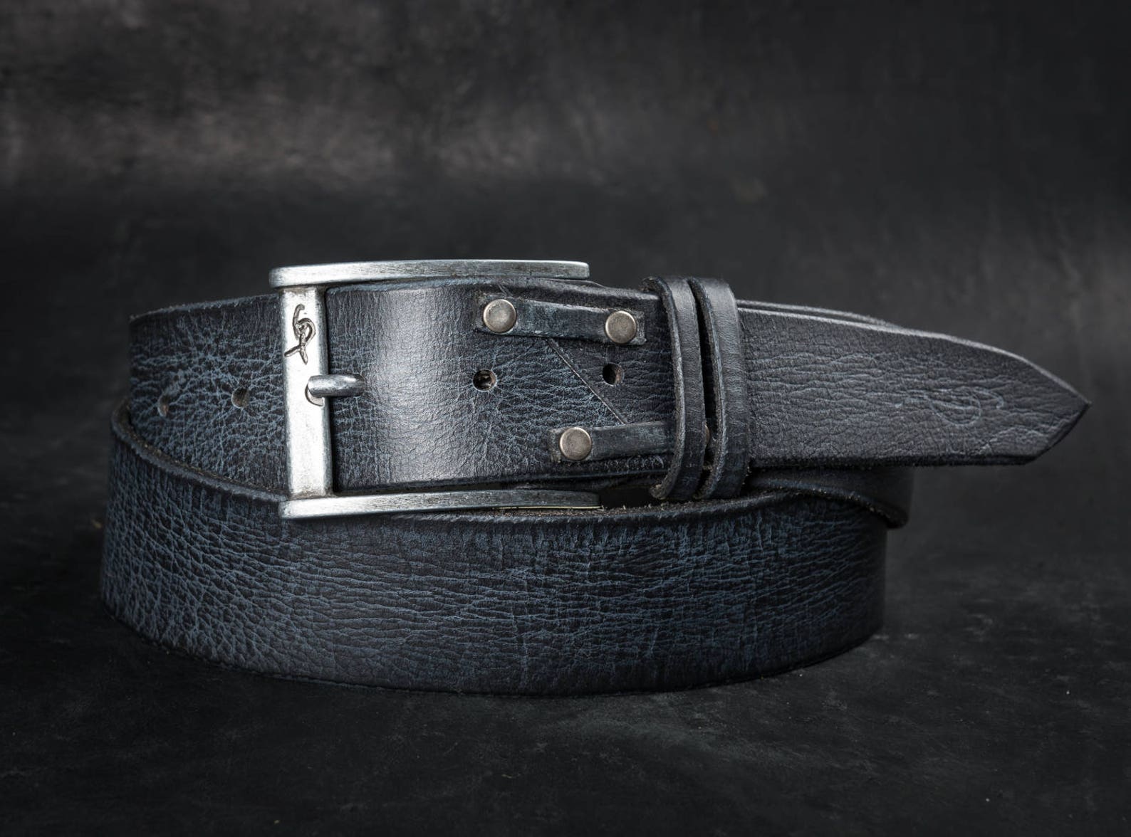 Rustic Style Men's Belt Unique Leather Men's Black | Etsy