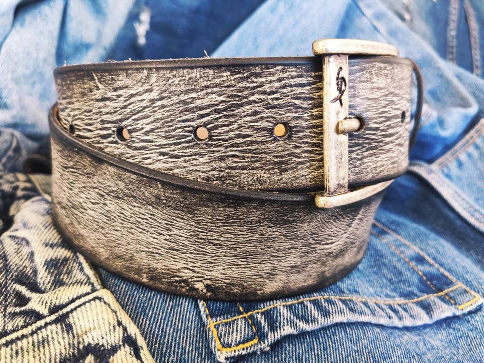 Men's Leather Belt Vintage Belt Mens Leather - Etsy