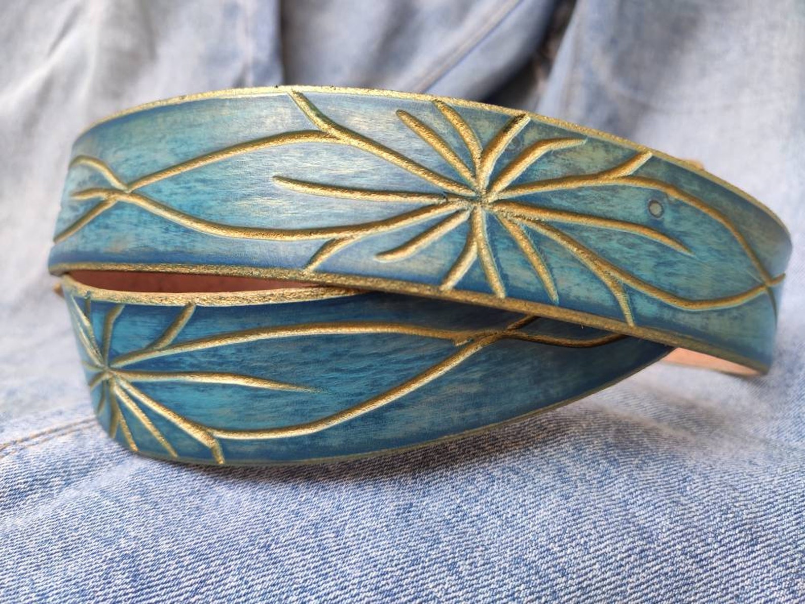 Women's Leather Rose Belt Belt Leather Women's Belt | Etsy