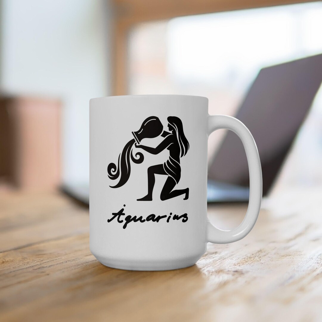 Aquarius Zodiac Mug: Astrology Coffee Cup, Birthday Gift - Etsy
