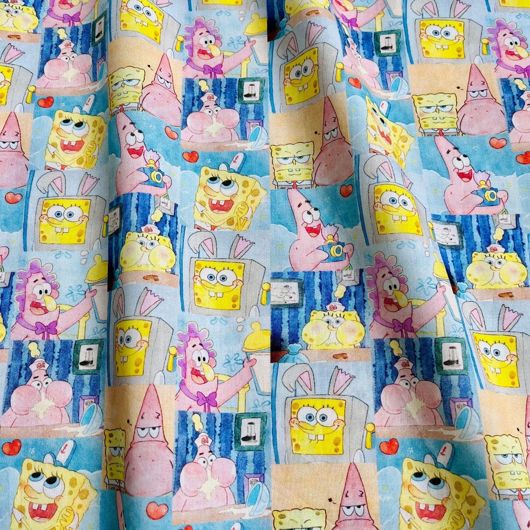 Playful Cartoon Character Fabric – Fun and Colorful Print for DIY ...