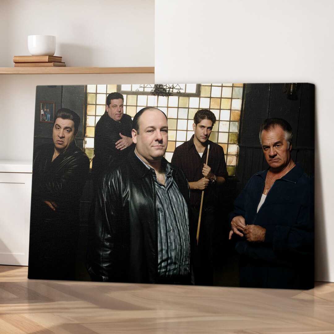 Crime Family Canvas Wall Art - Black and White Gangster Movie Art Print ...