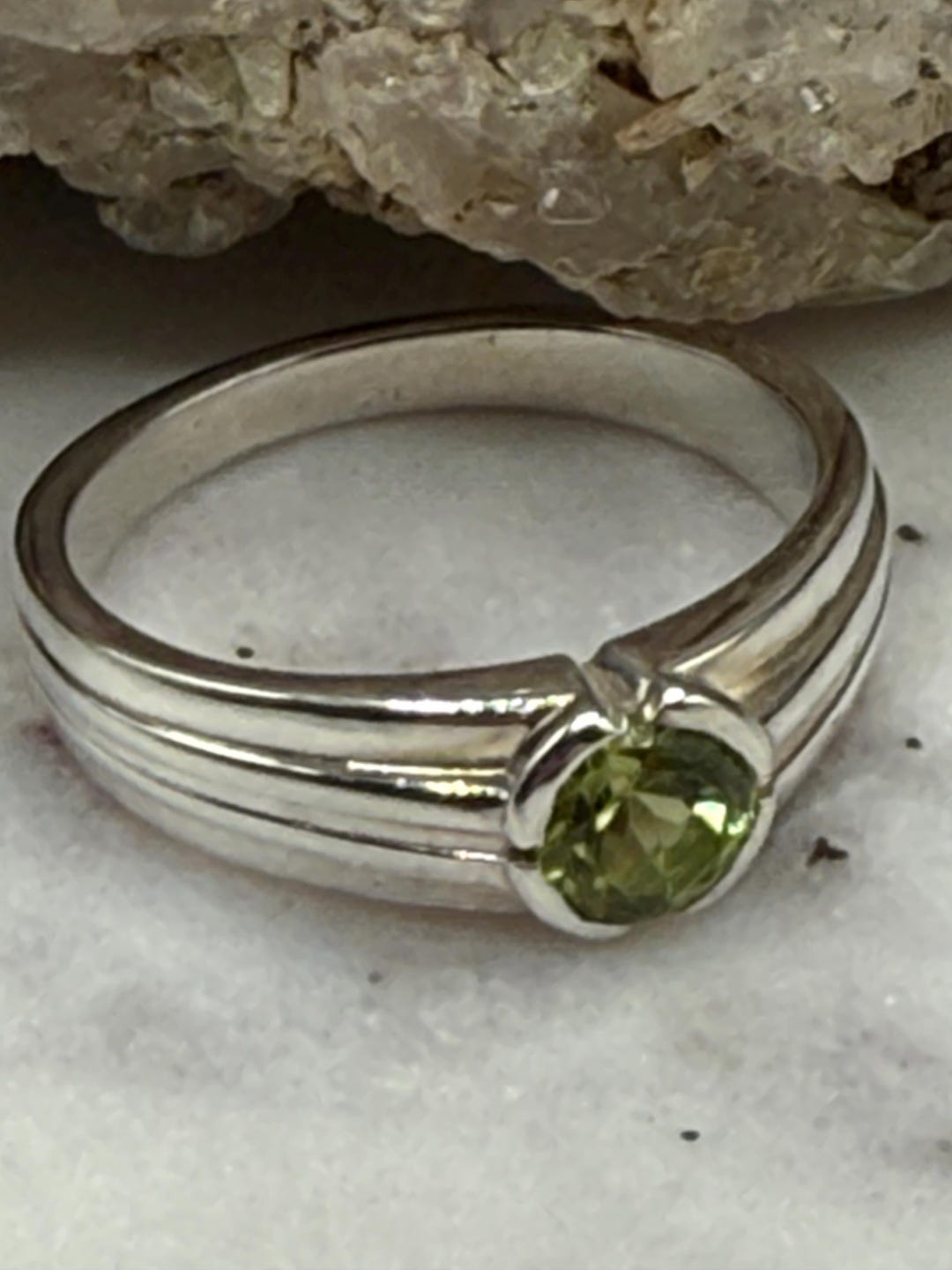 Men's Sterling Silver .5 CT Peridot Ring Size 10.75 - Etsy