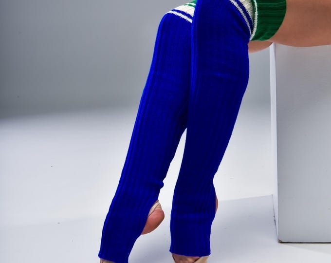 Real PLUS Size Thigh High Socks - Long, Cotton, Over the Knee STRIPES ...