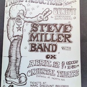 Steve Miller Band Concert Poster - Etsy