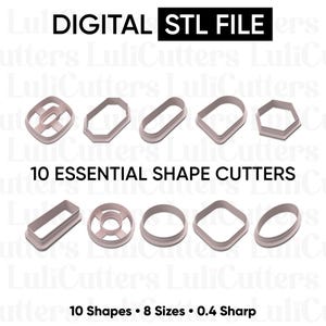 10 Essential Shape Cutters –STL Digital File Only-no Physical Item Will ...